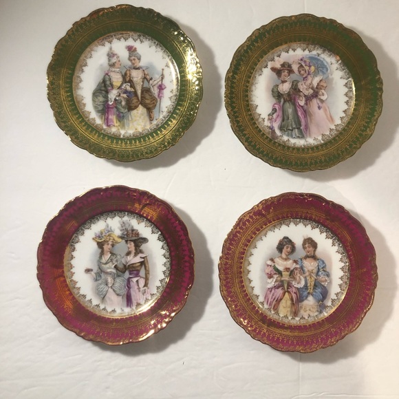 GFB & Co. | Accents | Gfb Co Vintage Gilt Embossed Porcelain Colonial ...